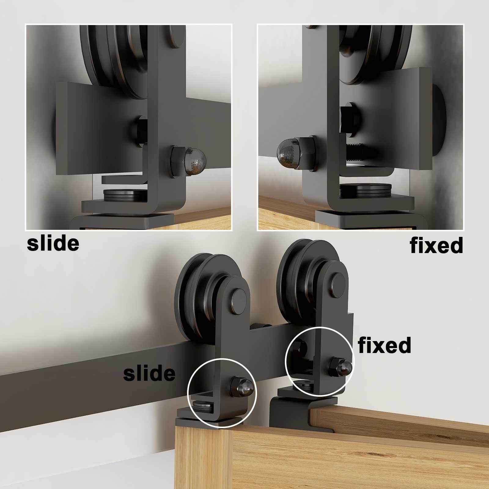 Top Mount3-9FT Bifold Sliding Barn Door Hardware Track Kit Modern for 2 ...
