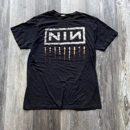 NIN Nine Inch Nails Band Basic Black 90s Reprint Graphic Unisex T shirt ...
