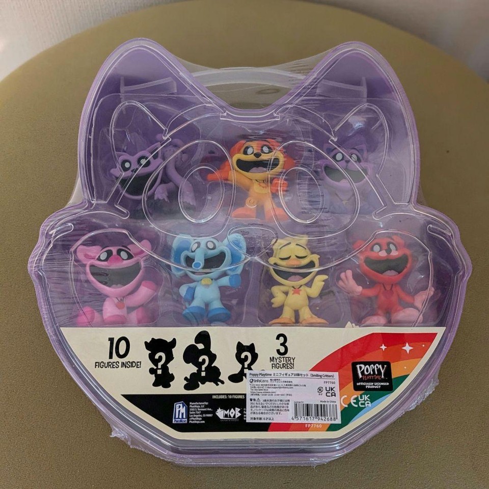Poppy Playtime Smiling Critters Mini Figure Set – CatNap Case 10pc Full ...