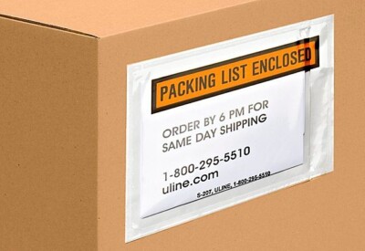 Lot of 100 PACKING LIST ENCLOSED Envelopes - 4.5 x 5.5 Inches ULINE Model S-207 | eBay