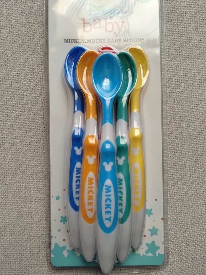 Disney Mickey Mouse 6pc Spoon Set Baby spoons Colorful | eBay