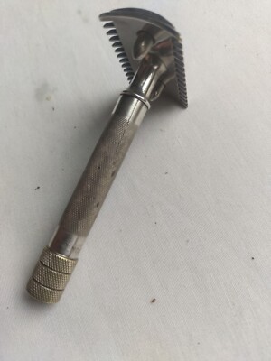 Gillette 1910 Single Ring Open Comb DE Safety Razor Silver Tne (Serial ...