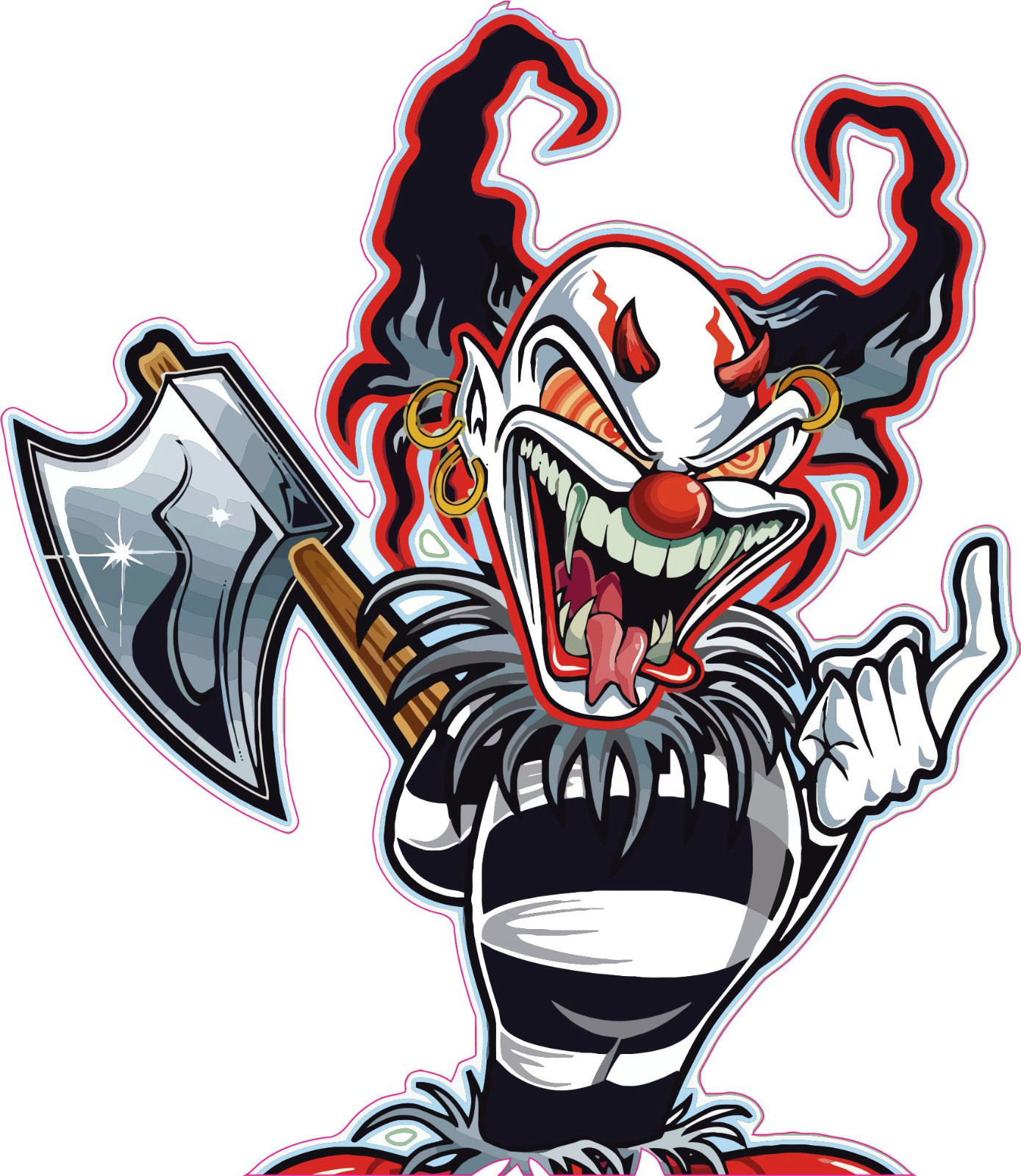 EVIL CLOWN, CAR VAN LORRY VINYL SELF ADHESIVE STICKERS | eBay