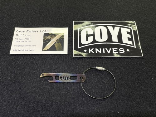 RARE Bill Coye Knives Logo Pop Top Titanium Multi Tool Bottle Opener | eBay