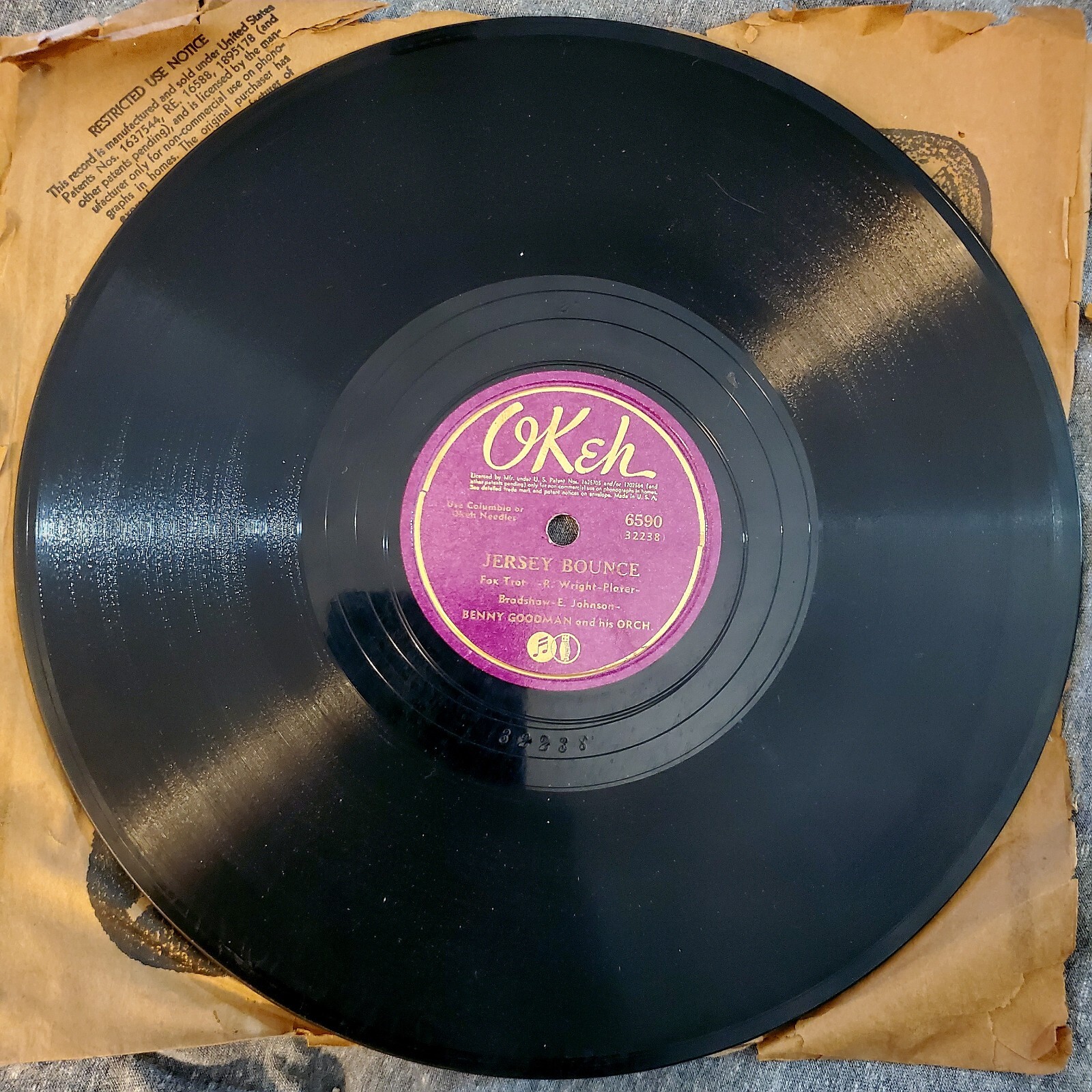 BENNY GOODMAN jersey bounce / string of pearls OKEH 6590 VG+ 1941 | eBay