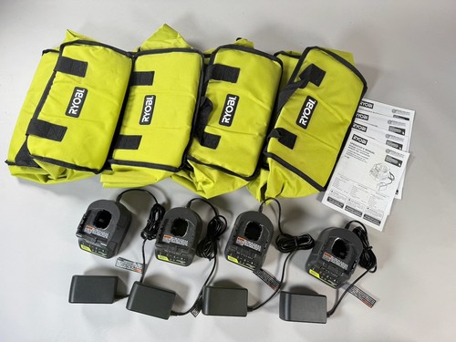 (4) NEW Genuine RYOBI P118B Lithium Ion 18 Volt Battery Chargers with ...