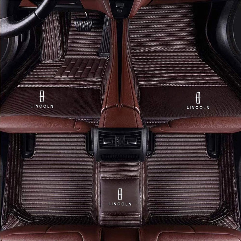 For Lincoln Auto Waterproof Car Floor Mats Custom Cargo Front Rear ...