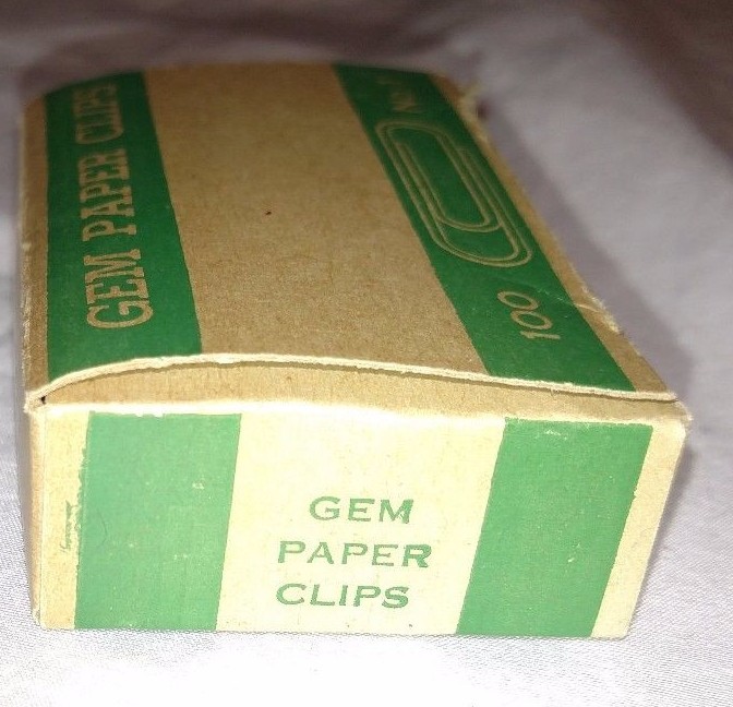 Vintage NOESTING Willow Brand GEM PAPER CLIPS No 1 Original Tinned ...