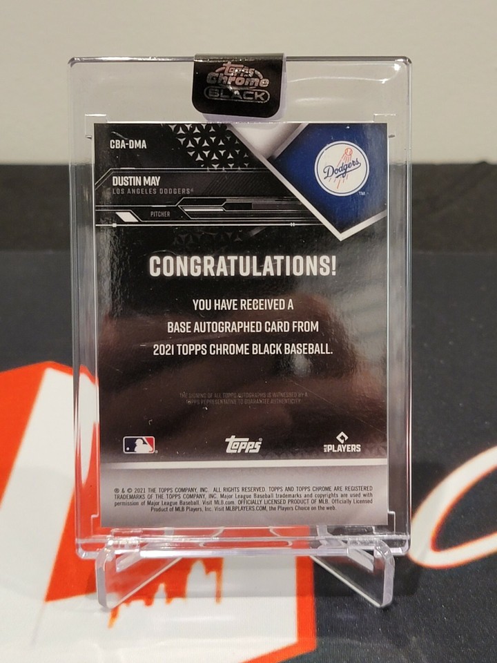 2021 Topps Chrome Black - Dustin May - Base Autograph | eBay