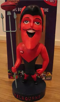 AFL BOBBLE HEAD MELBOURNE DEMONS "NEW" BOXED GIFT FIGURE Mascot Rare ...