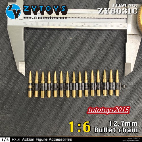 15pcs ZY Toys ZY8031C 1/6 12.7mm Caliber Machine Bullet Chain Weapon ...