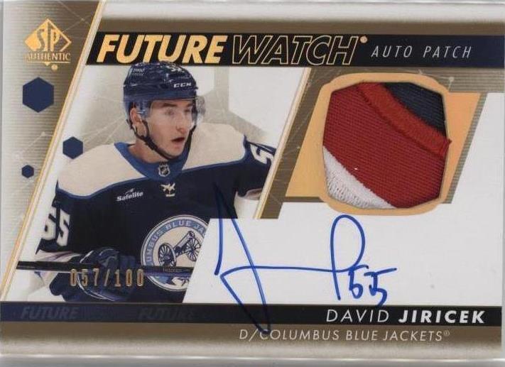 2022-23 SP Authentic - Future Watch Auto Patch David Jiricek #FWAP-DJ ...