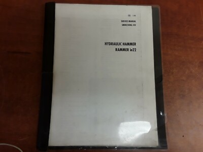Hydraulic Hammer Rammer in22 Service Manual, SMIN22ENG.105 | eBay