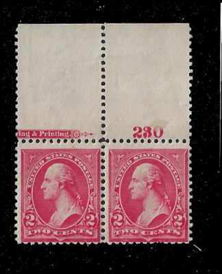 US Scott 267, Mint Never Hinged, Fine - Very Fine Plate Number Pair | eBay