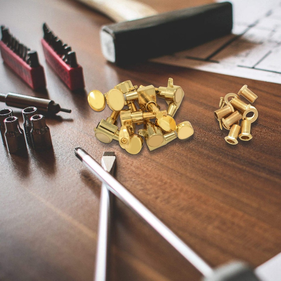 6 Gitarre Tuning Pegs VERROUILLAGE Tuner Touches Gitarre Saiten Taste ...