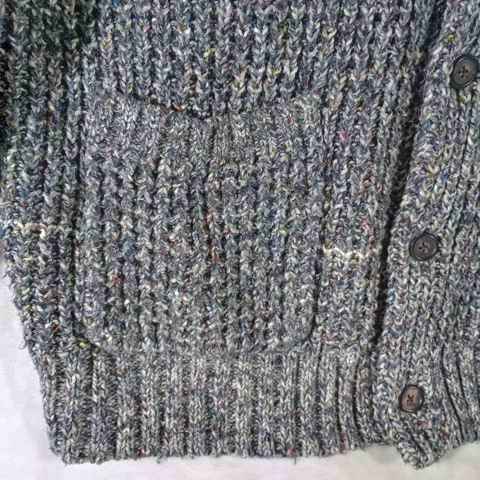 Goodfellow Men's XL Shawl Collar Cardigan Sweater Gray Button Front ...