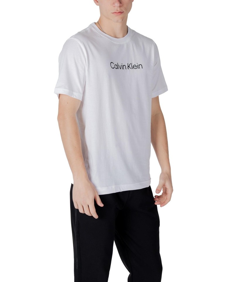 Calvin Klein Sport Cotton TShirt Short Sleeve Crew Neck Men White ...