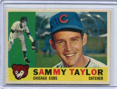 1960 Topps Baseball Card Sammy Taylor Catcher Chicago Cubs Near Mint ...