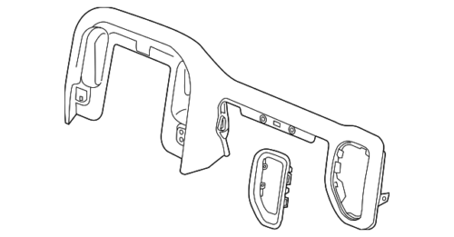 GM OEM 19-23 Sierra 1500 Instrument Panel Components-Trim Pad 84228221 ...