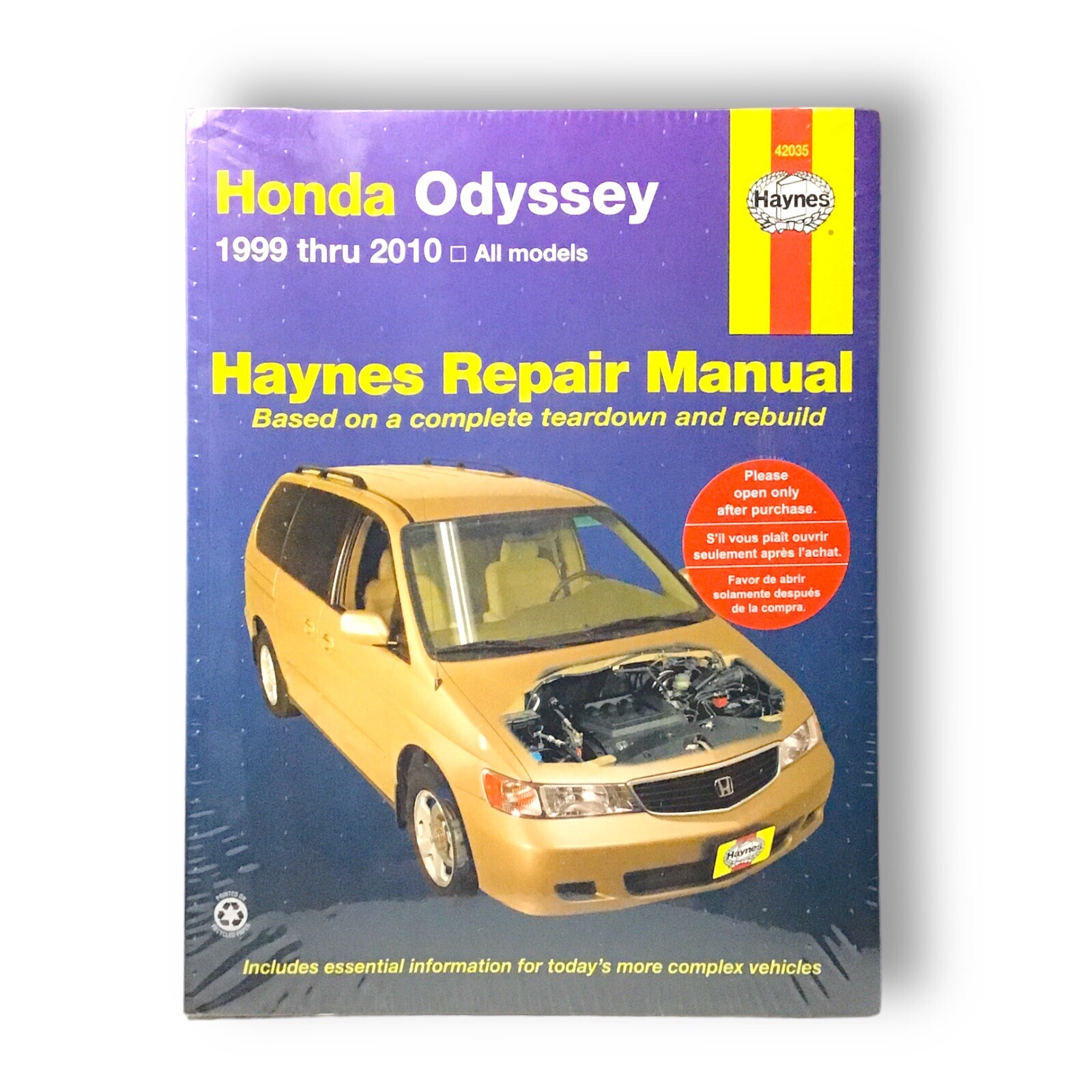 Haynes Repair Manual Ser.: Honda Odyssey 1999 Thru 2010 Haynes Repair ...