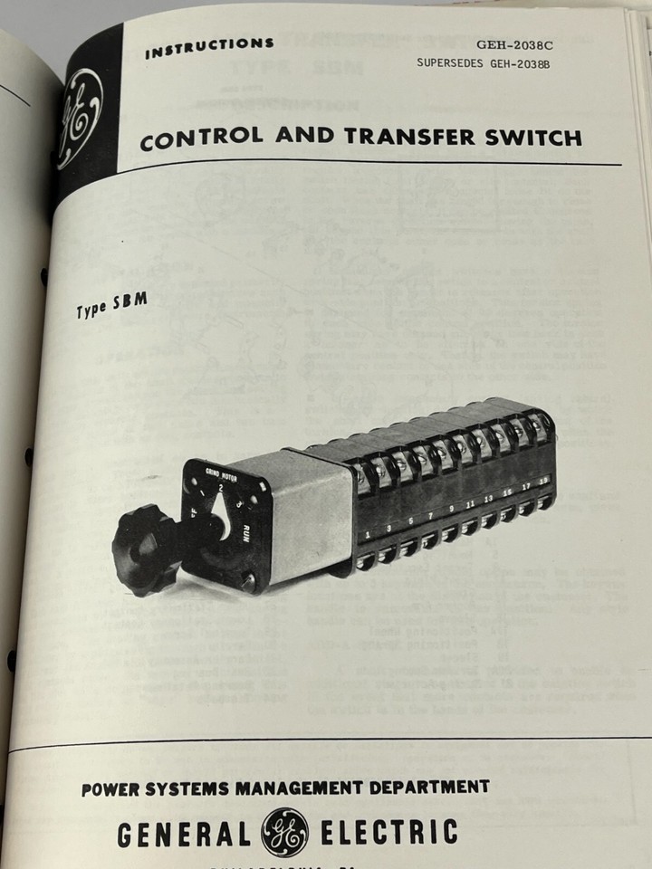 GE General Electric Substation Engineering Binder Low Voltage Breaker ...