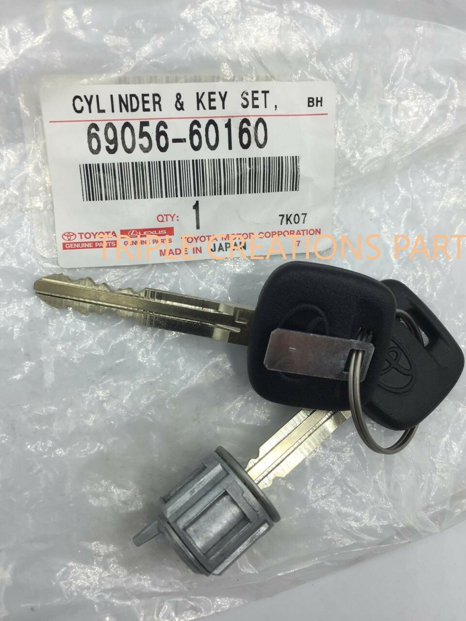 69056-60160 GENUINE OEM CYLINDER & KEY SET, GLOVE COMPARTMENT LOCK ...