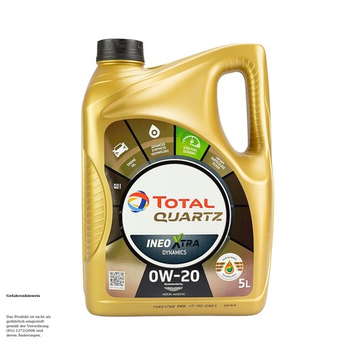 TOTAL MOTORÖL QUARTZ INEO XTRA DYNAMICS 0W-20 MOTOR ENGINE OIL 9884676 ...