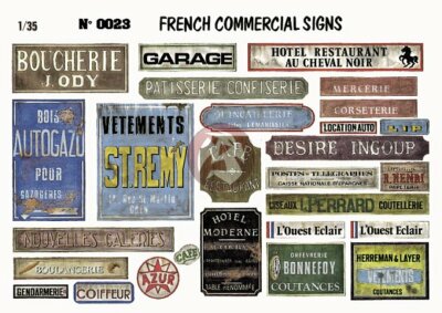 Verlinden 1/35 French Commercial Signs Business Signage WWII [Print ...