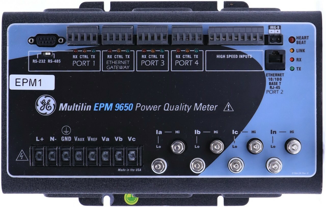 General Electric Multilin EPM 9650 Power Quality Meter PL96500A0B10000 ...