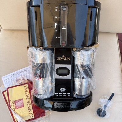NEW Gevalia Programmable Coffee Maker For Two WS-02AT Black with 2 ...