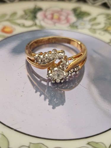 RSC (RS Covenant) Gold Tone Ring with Cubic Zirconia Stones Size 10 | eBay