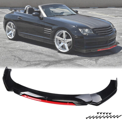 For Chrysler Crossfire 2004-2000 Front Bumper Lip Red Spoiler Splitter ...