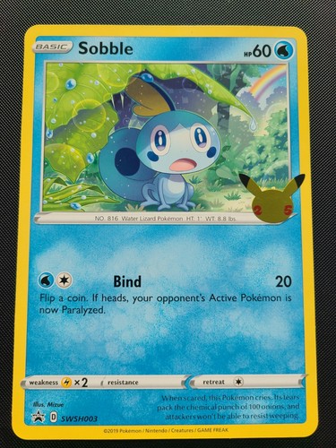Sobble 25th Anniversary Promo Pokémon Special Jumbo Card SWSH003 | eBay
