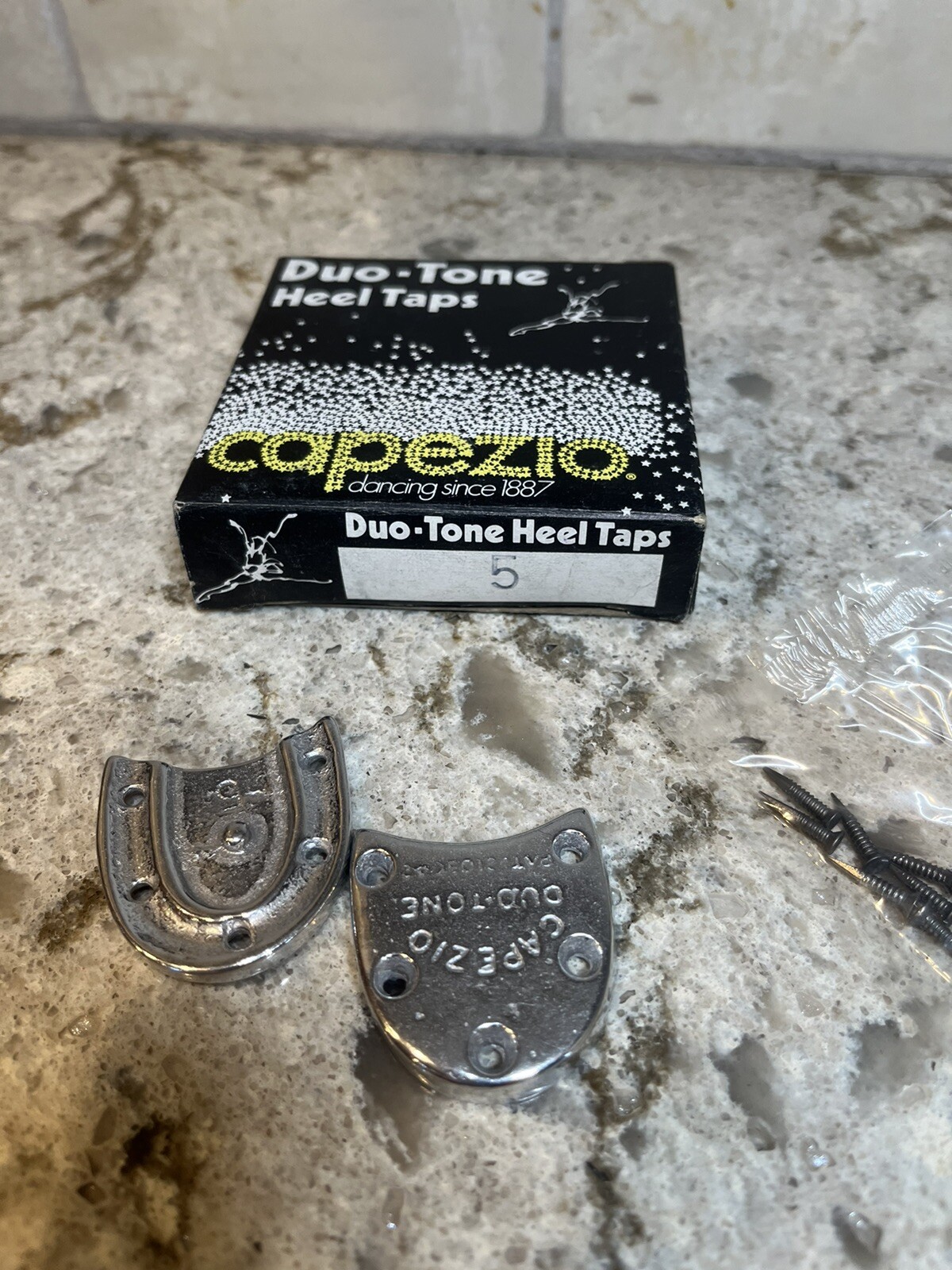 CAPEZIO DUO TONE NOS NIB HEEL TAPS SZ 5 | eBay