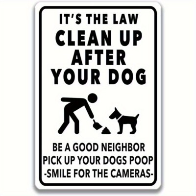 Funny Dog Lover Tin Metal Sign Humorous Pick Up After Your Dog 8x12 | eBay