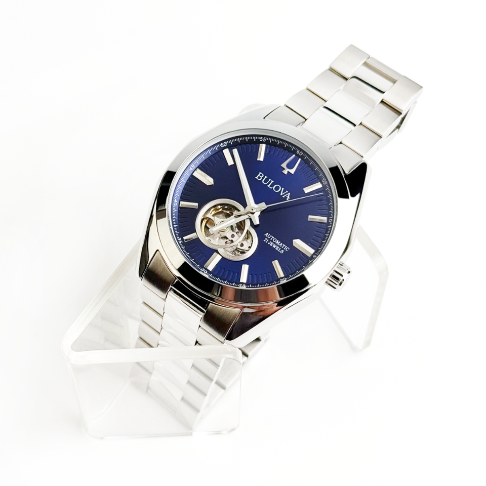 Bulova 96A275 Surveyor Blue Men's watch Automatic Stainless Steel ...