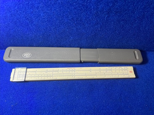 Vintage Frederick Post Co. 1447P Hemmi Slide Rule Ruler & Hard Case ...