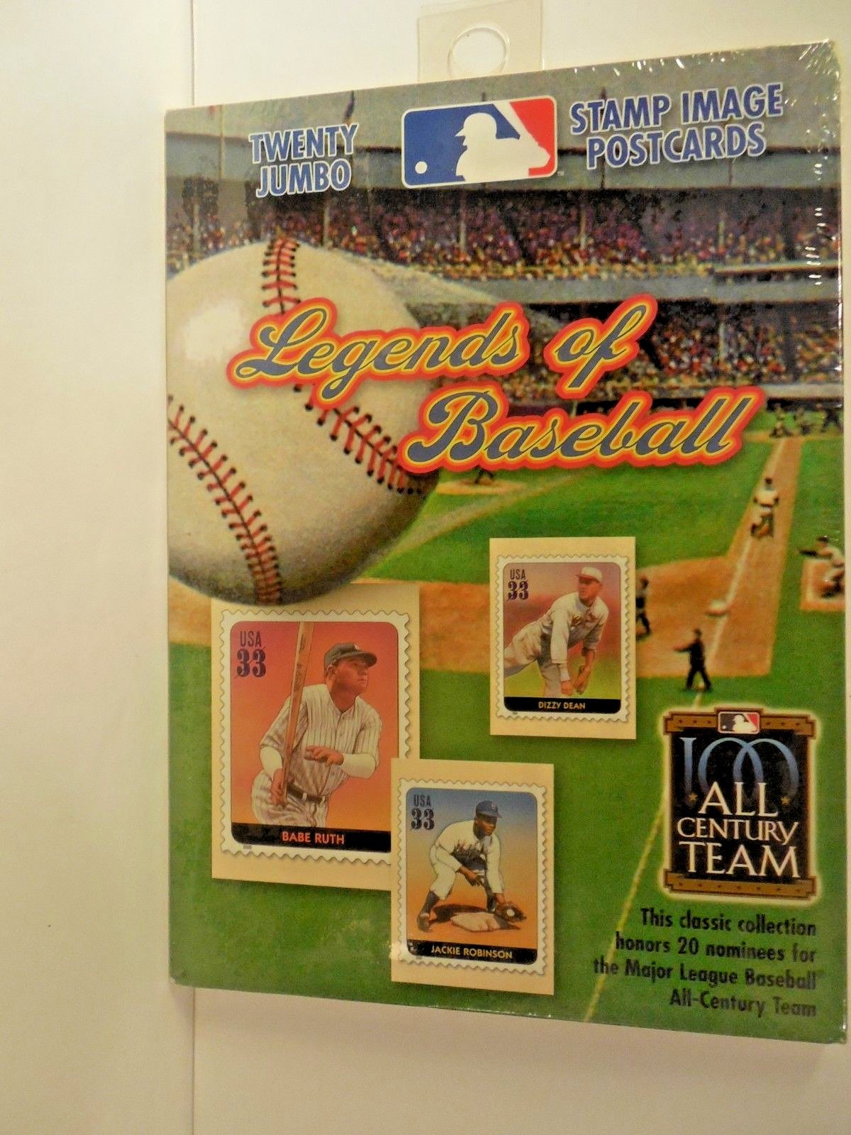 Legends of Baseball USPS Postcard Set of 20 Jumbo Stamp Images Major ...
