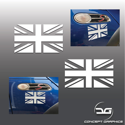 2x Mini Cooper S One JCW GP R53 R52 Union Flag Wing Car Vinyl Decal ...