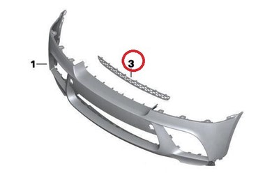 BMW X6 E71 E72 Front Top Performance Bumper Grille 51112159276 2159276 ...