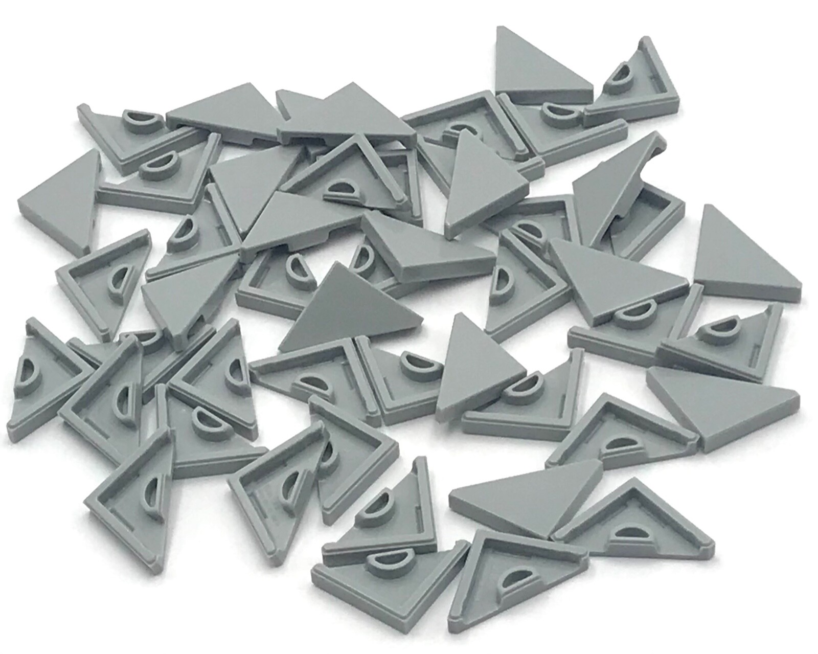 Lego 50 New Light Bluish Gray Tiles Modified 2 x 2 Triangular Pieces | eBay