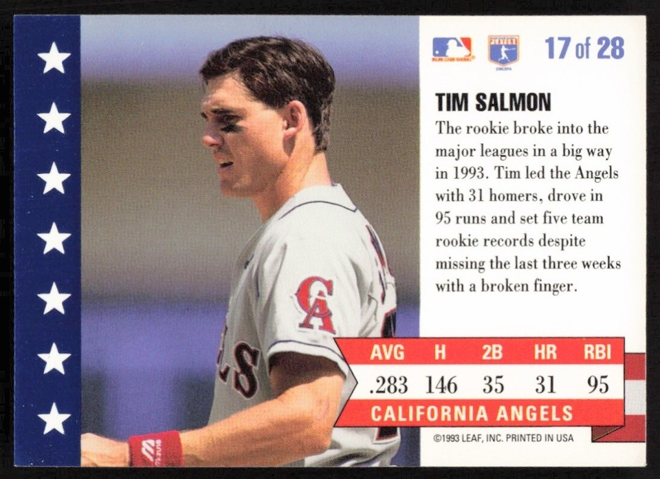1994 Donruss MVP #17 Tim Salmon California Angels | eBay