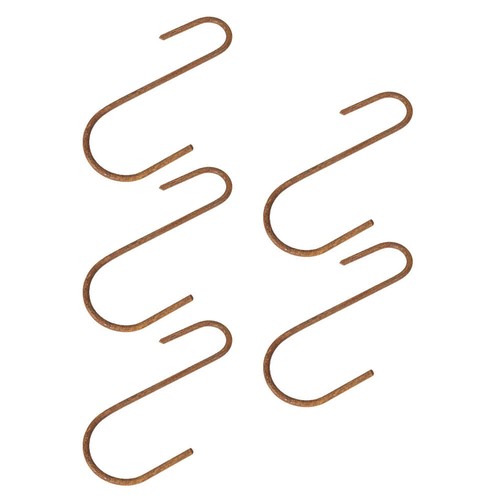 5x Garden Rust Metal 16cm Hanging Hook Hanger Storage Holder Outdoor ...