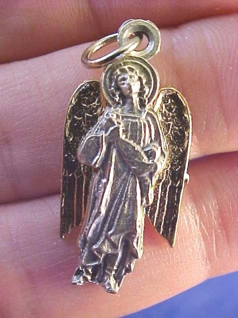 Lot 4 Archangel St Medals Michael Uriel Gabriel Raphael Gold Plate ...