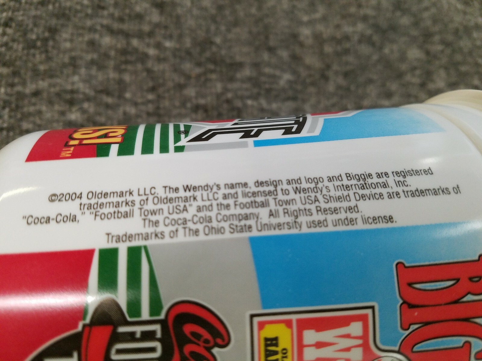 2004 Ohio State Buckeyes Schedule Wendy's Coca Cola Plastic Cup Lot of ...