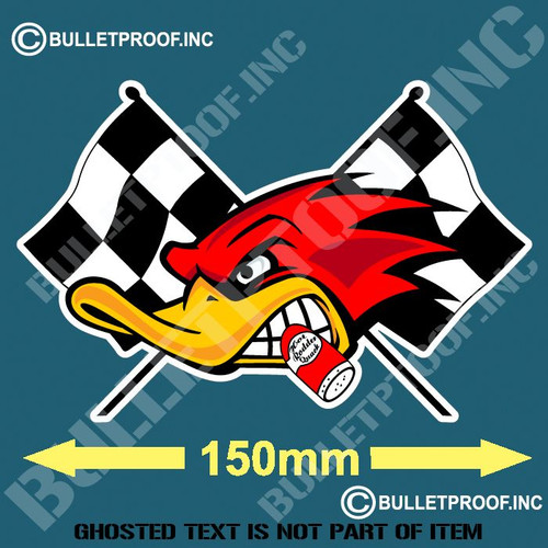 HOT ROD DUCK Decal Sticker Set Vintage Retro Americana Rat Rod Hot Rod ...