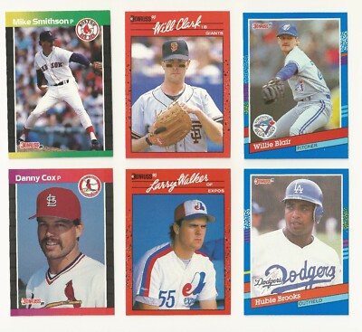 1989, 1990, 1991 DONRUSS BASEBALL LOT - COMPLETE YOUR SET, YOU PICK 25 ...