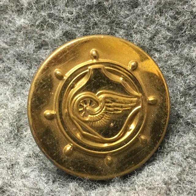 Vintage Brass Army Transport Corps Ships Wheel w/ Winged Wheel 1 ...