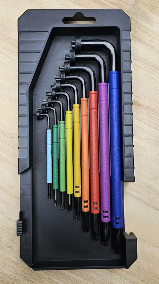 Security Torx Star L-Key Set, 9 Pieces Set T10-T50 Extra Long Series ...