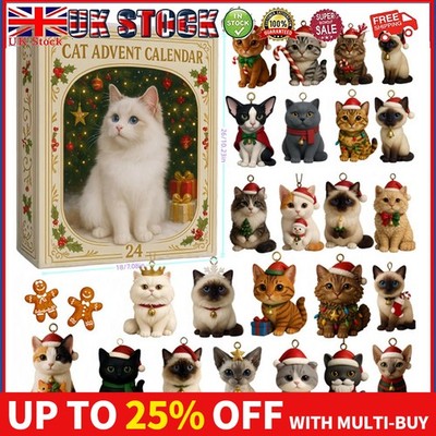 Adorable Cat Advent Calendar - Blind Box Ornaments for Daily Surprises ...
